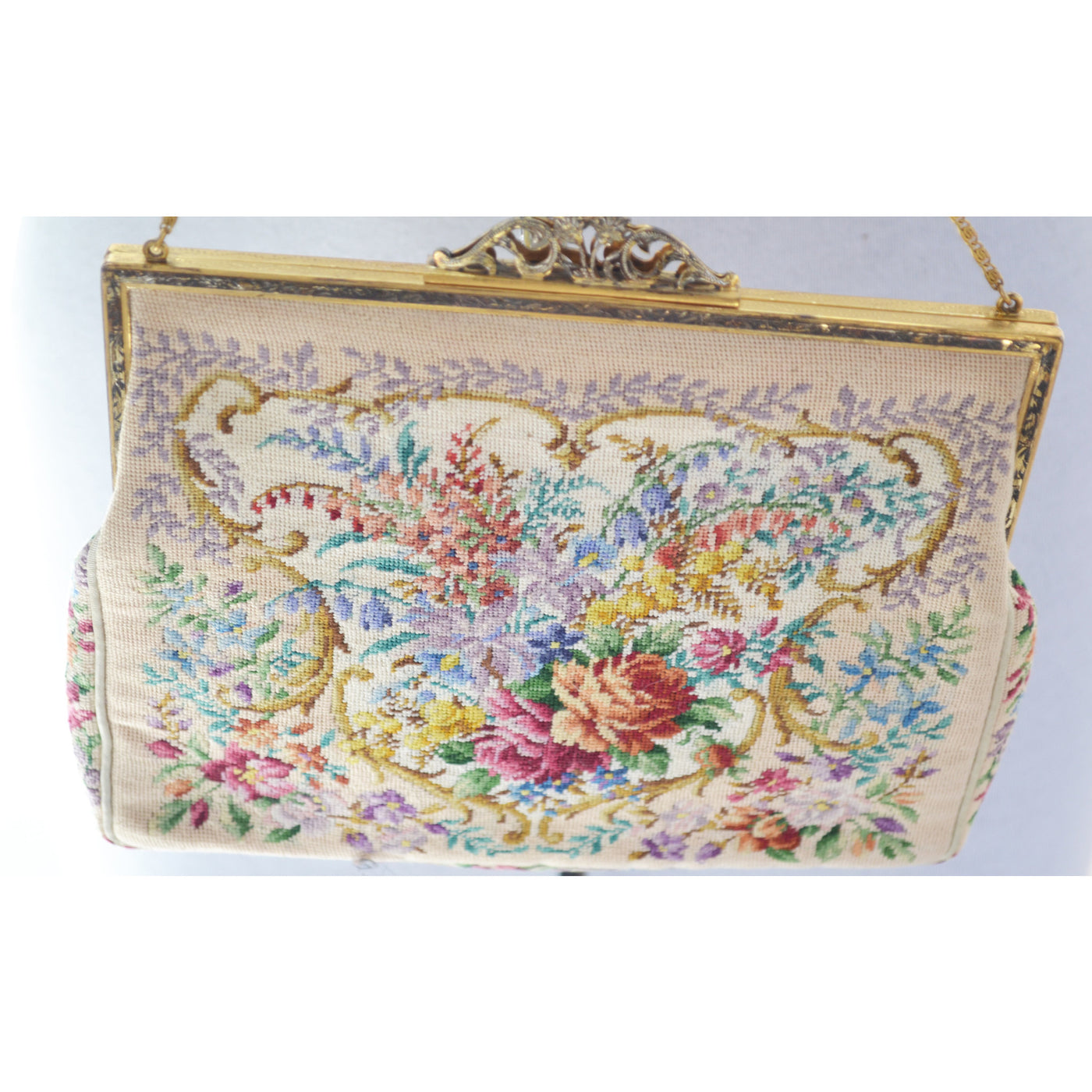 Vintage Petit Point Austrian Floral Purse By Studio Wien – Quirky Finds