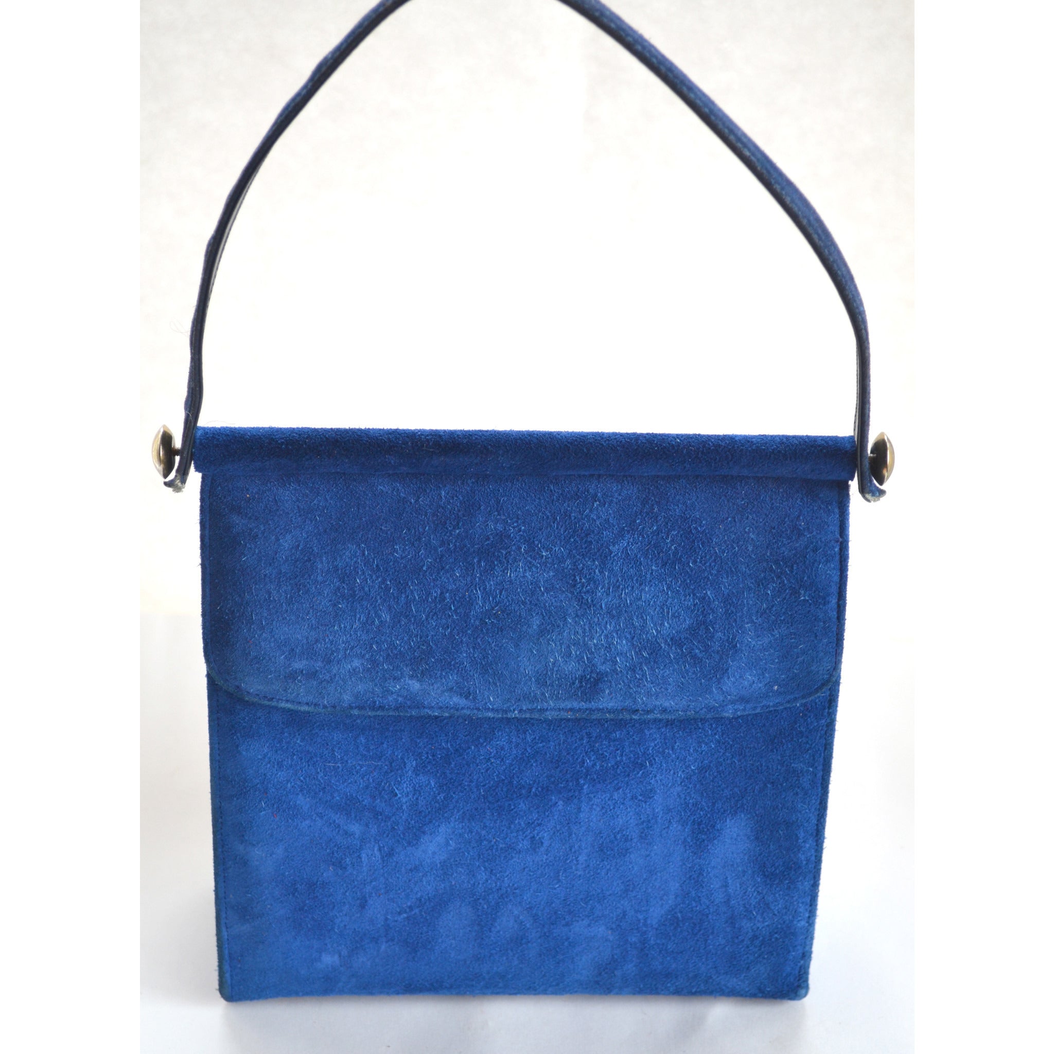 Vintage Royal Blue Suede Purse – Quirky Finds