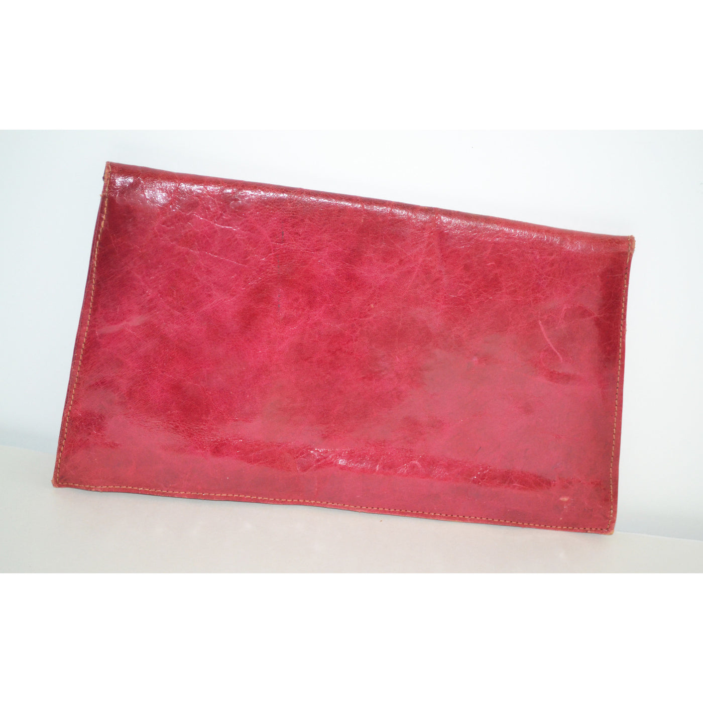 Vintage Red Leather Envelope Clutch Purse – Quirky Finds