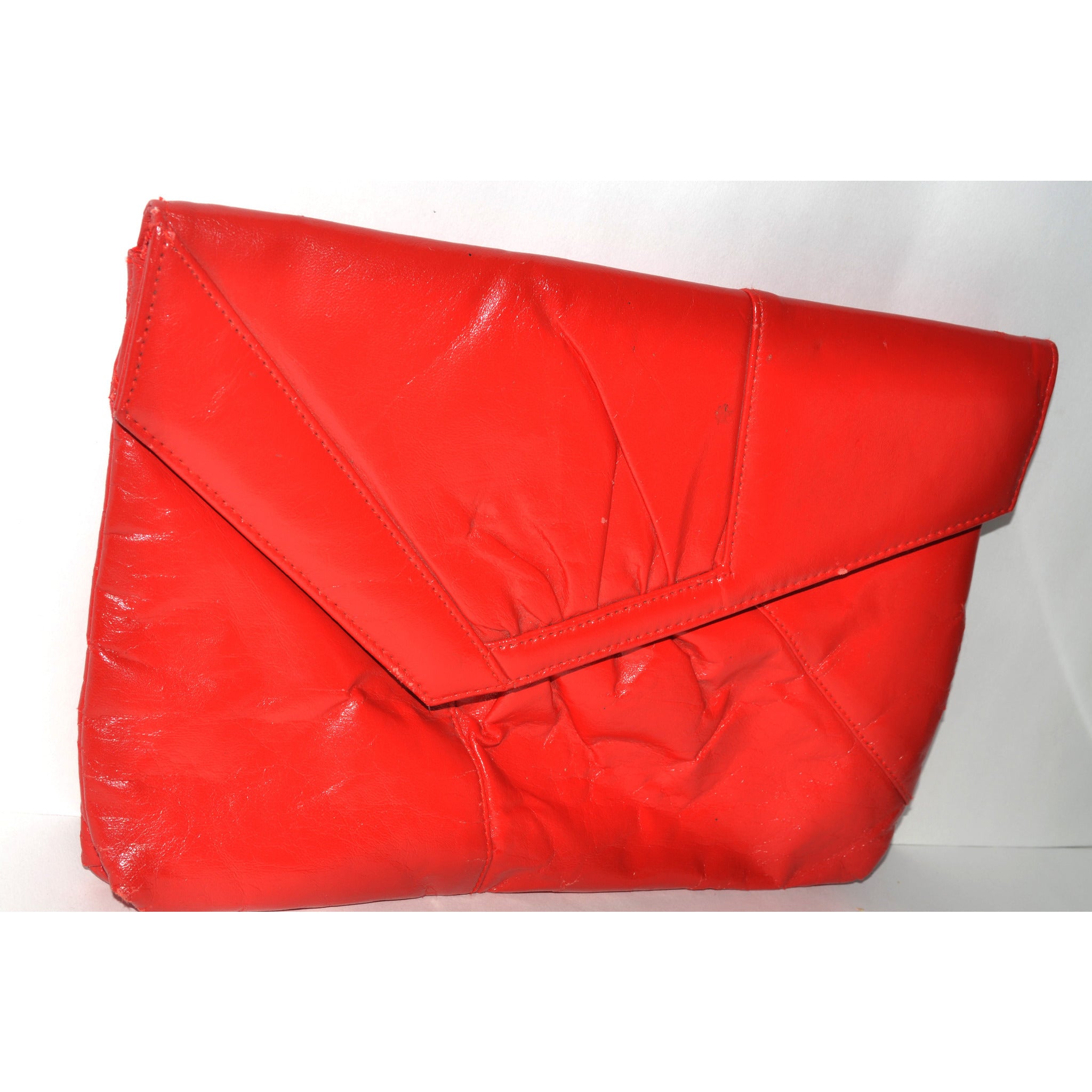 Vintage Red Leather Envelope Clutch Purse – Quirky Finds