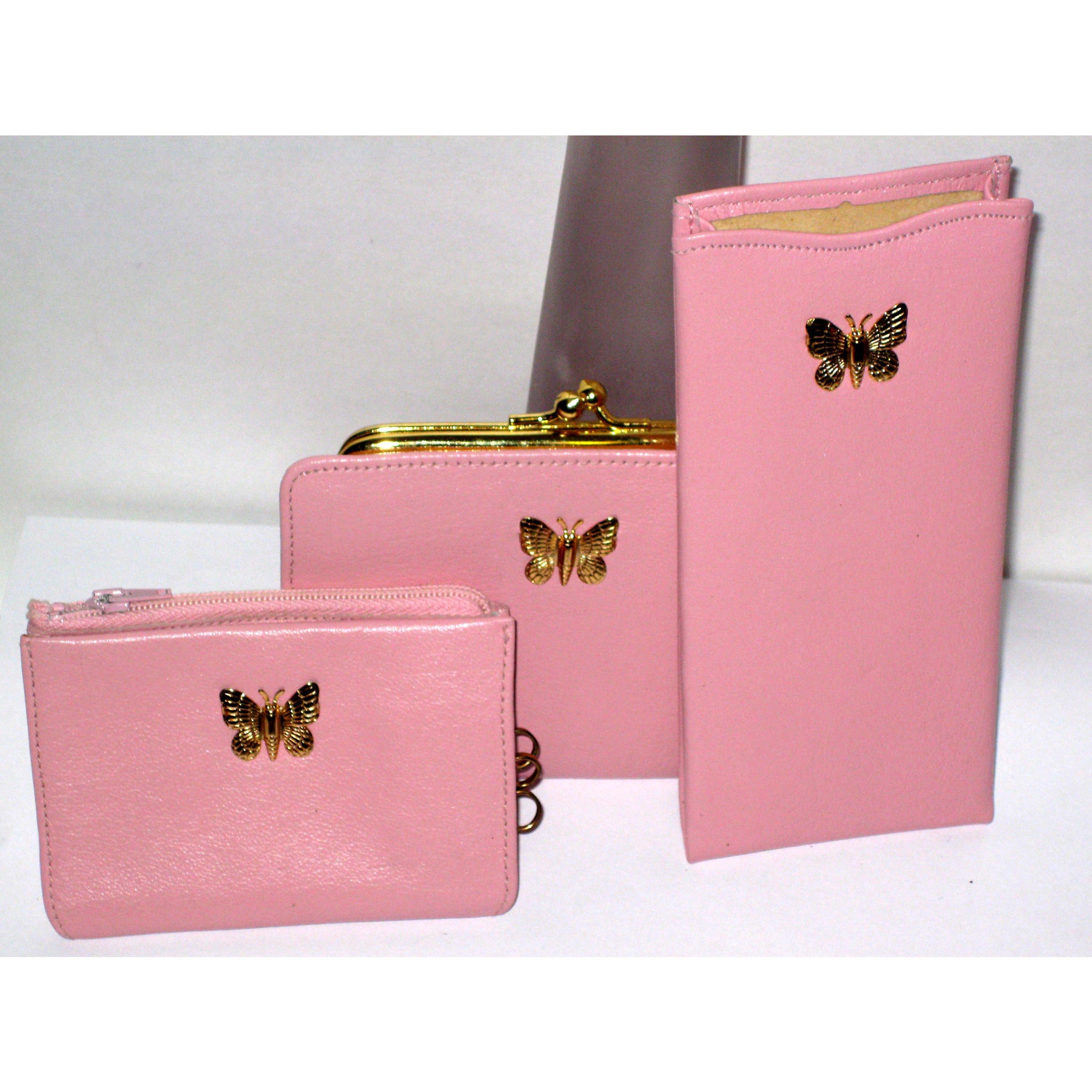 Vintage Pink Butterfly Wallet Set By Bond Street – Quirky Finds